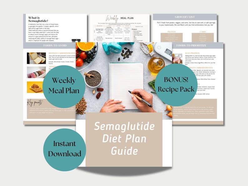 Diet Plan Guide | Semaglutide Diet | GLP1 Diet | Meal Planner | Recipes ...