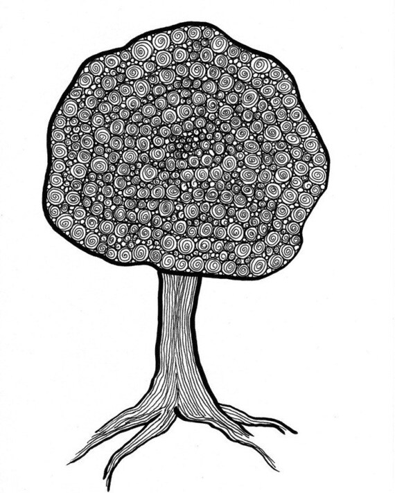 Items similar to Layer Tree Print on Your Choice of Colored Paper on Etsy