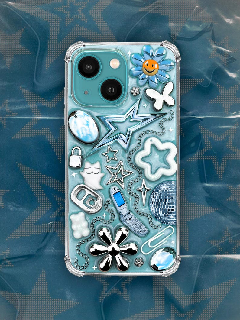 Y2k Phone Case, Made With Epoxy Resin for iPhone X 11 12 13 14 15 16 ...