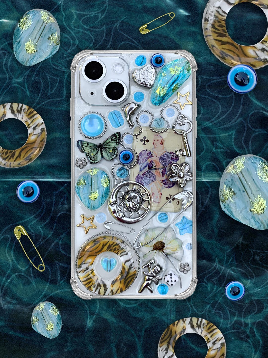 Handmade Phone Case Made With Epoxy Resin “aquamarine” for iPhone X 11 ...