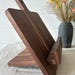 Handcrafted Walnut Cookbook Stand: Maple Accent, Chef's Kitchen Decor ...