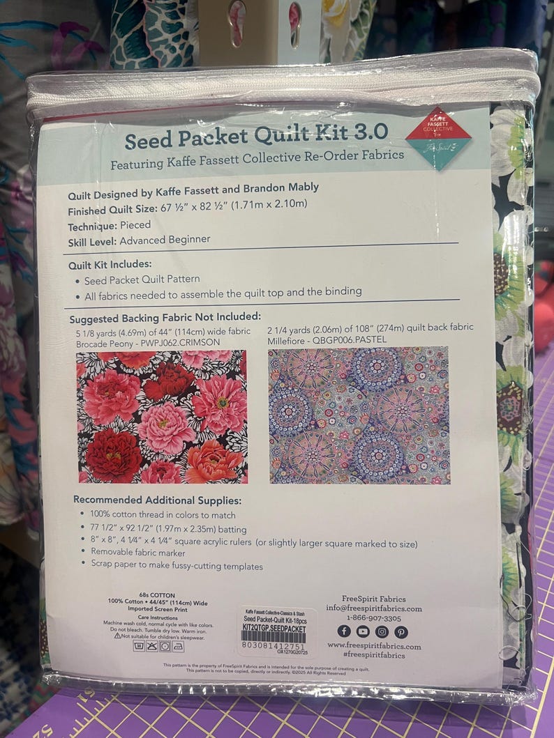 New! KFC - Seed Packet Quilt Kit || Classics Plus - Etsy