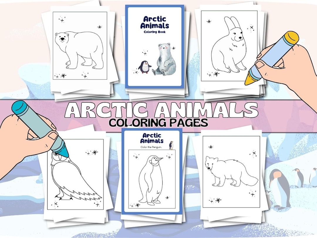 Arctic Animal Coloring Pages, Polar Wildlife Coloring Sheets, Winter ...