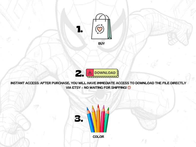 Coloring Book With Spider-man Superhero, Coloring Sheets for Adults and ...