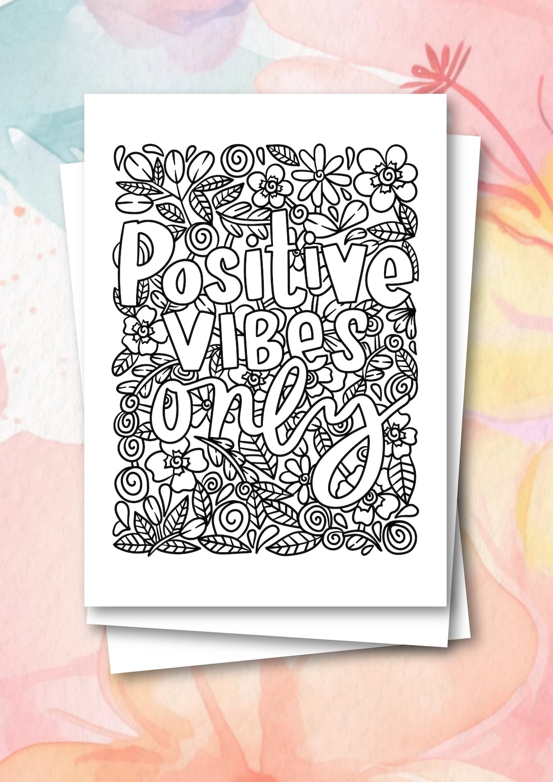 Inspirational Quotes Coloring Book, Motivational Affirmations ...