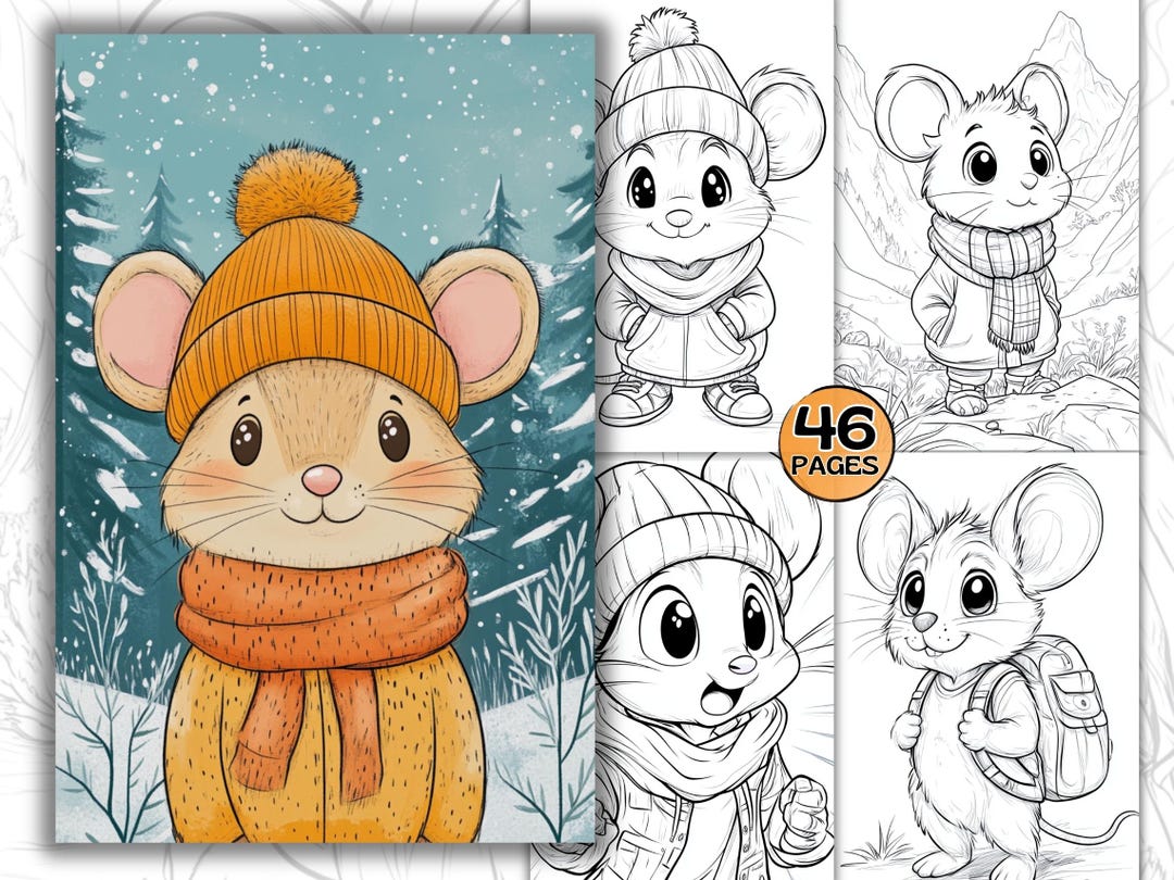 46 Mouses Coloring Pages for Kids and Teens, Animal PDF Printable, Kids ...