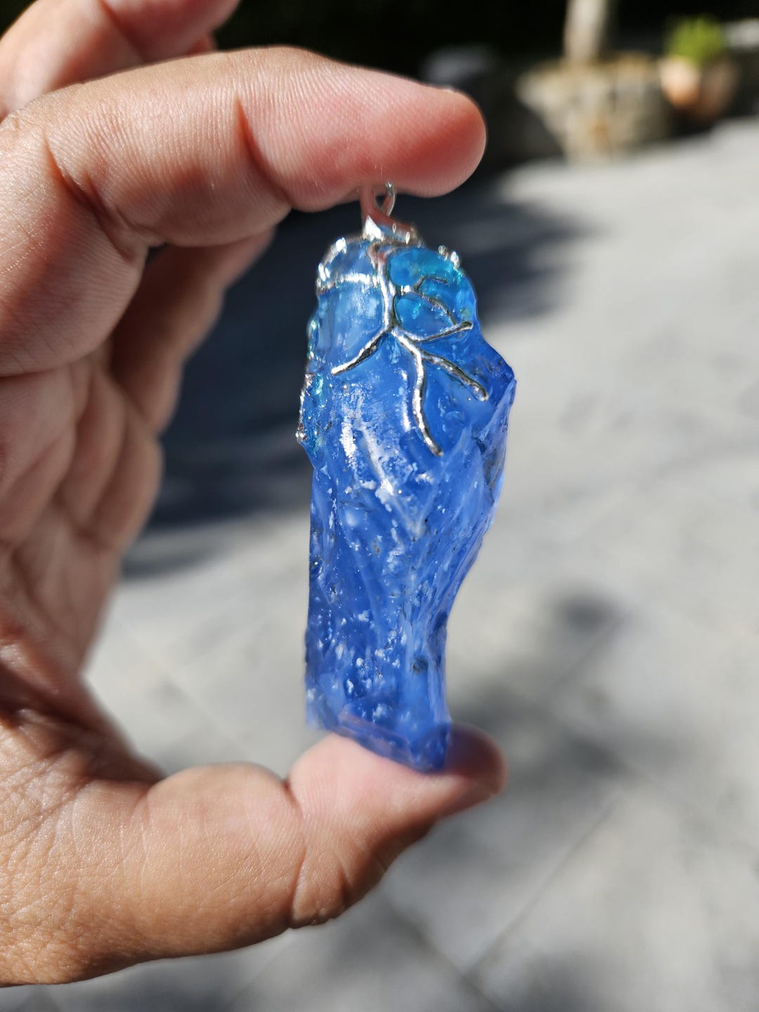 Handcrafted Blue and White Monoatomic Andara Crystal 'spirit Guide ...