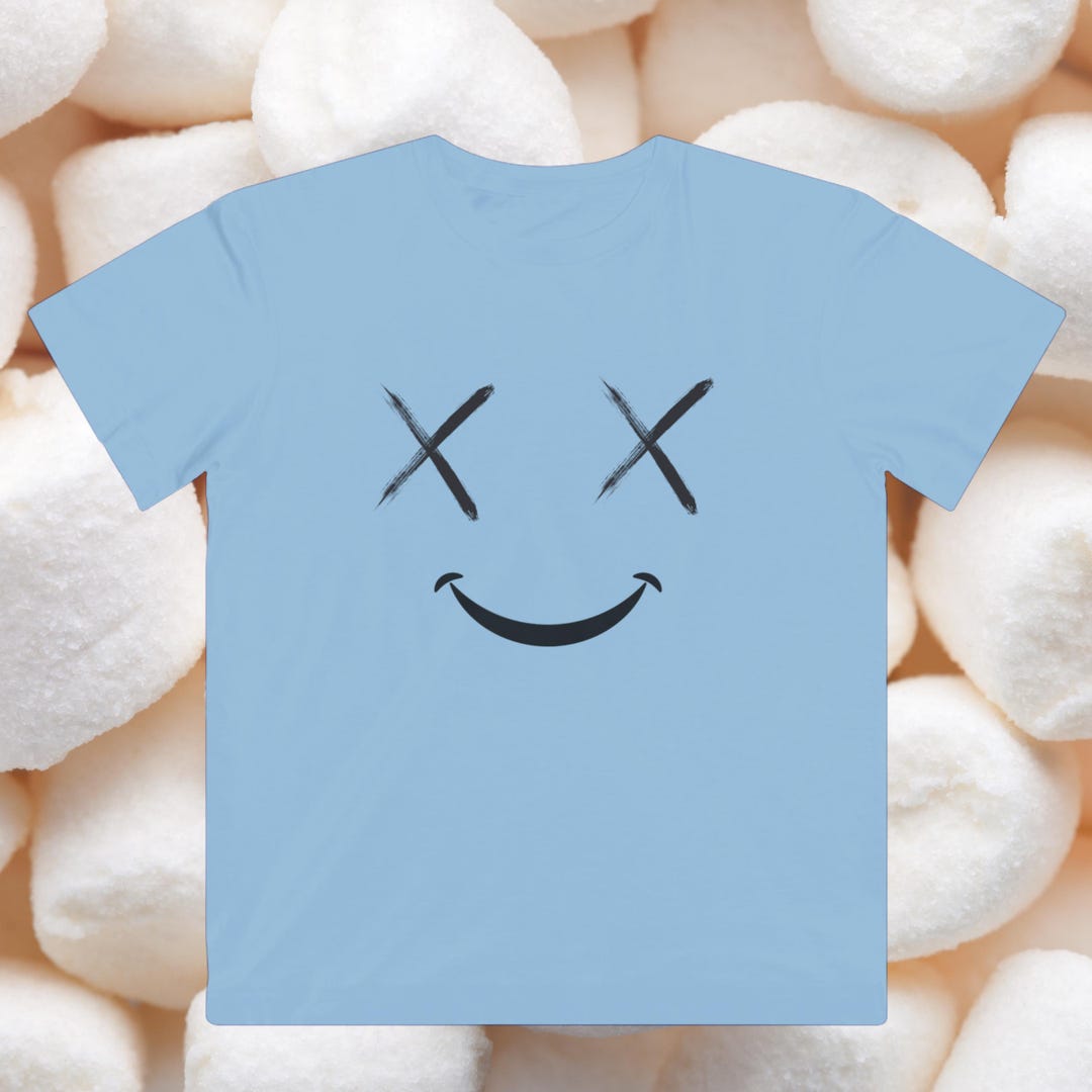 Smiley Face Marshmallow Shirt Kids Fine Jersey Tee - Etsy