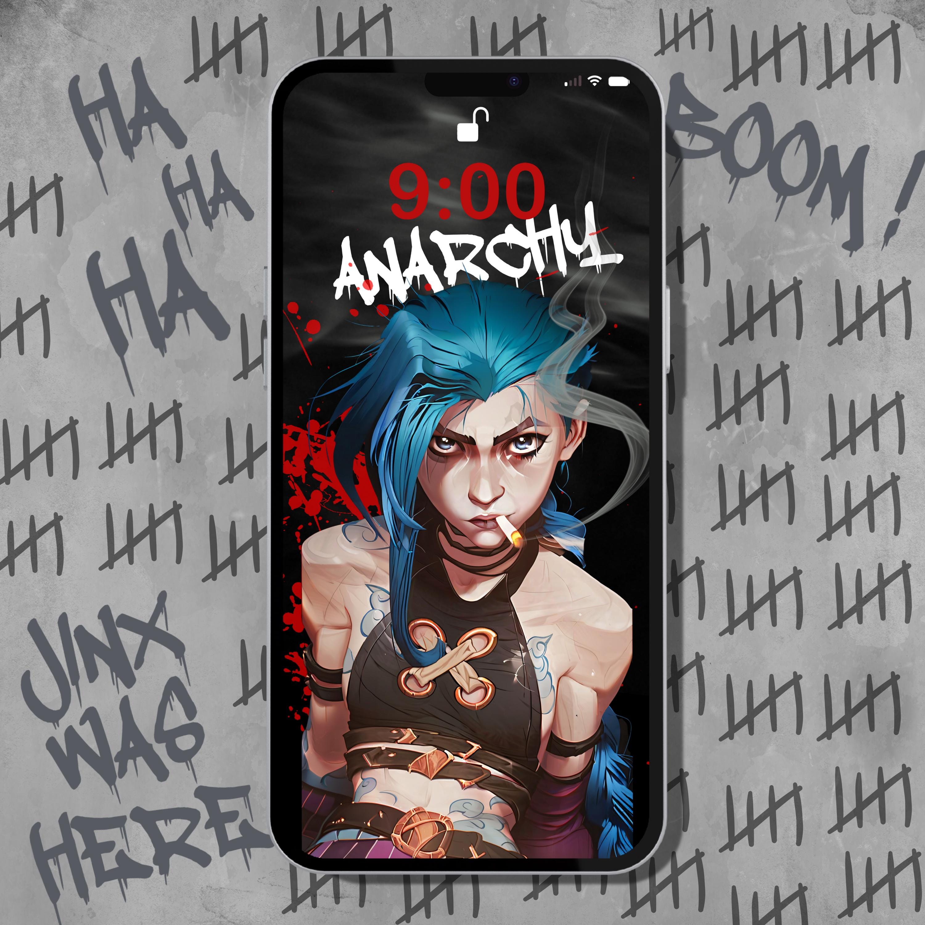 Jinx Darkness & Arcane Phone Wallpaper for Digital Download , Fantasy ...
