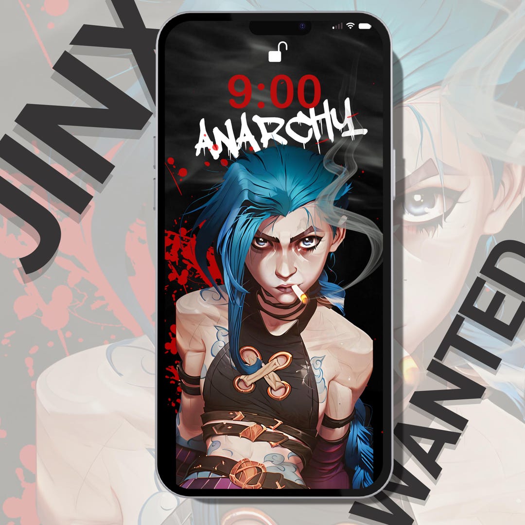 Jinx Darkness & Arcane Phone Wallpaper for Digital Download , Fantasy ...