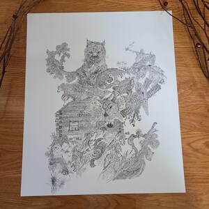 Intricate Pen Artwork With Hidden Images | Unique Forest & Animal ...