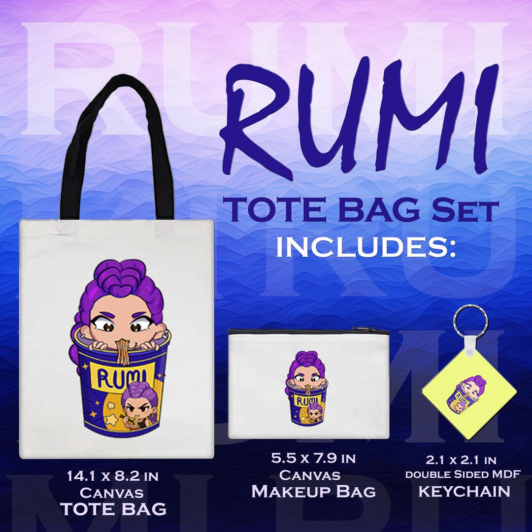 Kpop Demon Hunter Tote Bag Set, Huntrix Merch, Rumi Mira Zoey Aesthetic ...