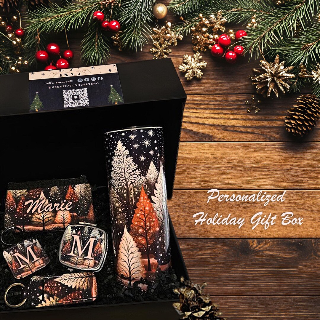 Personalized Winter Holiday Gift Set for Women | Holiday Self-care Box ...