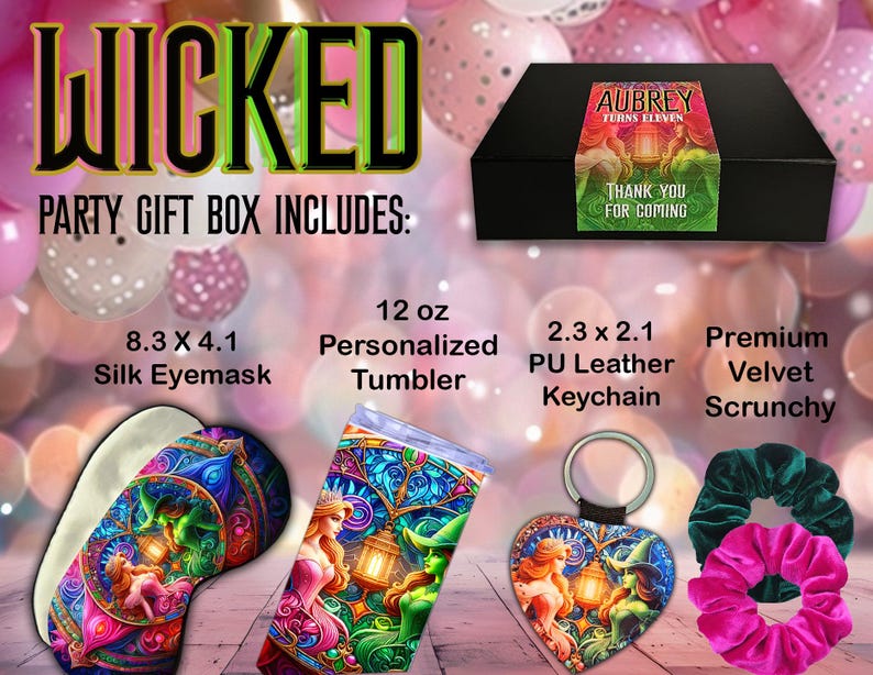 Wicked Party Gift Box, Slumber Party, Personalized Gift, Sleepover Gift ...