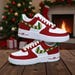 Custom AF1 Christmas Candy Shoes, Red Green Candy Stripe Sneakers, Hand ...