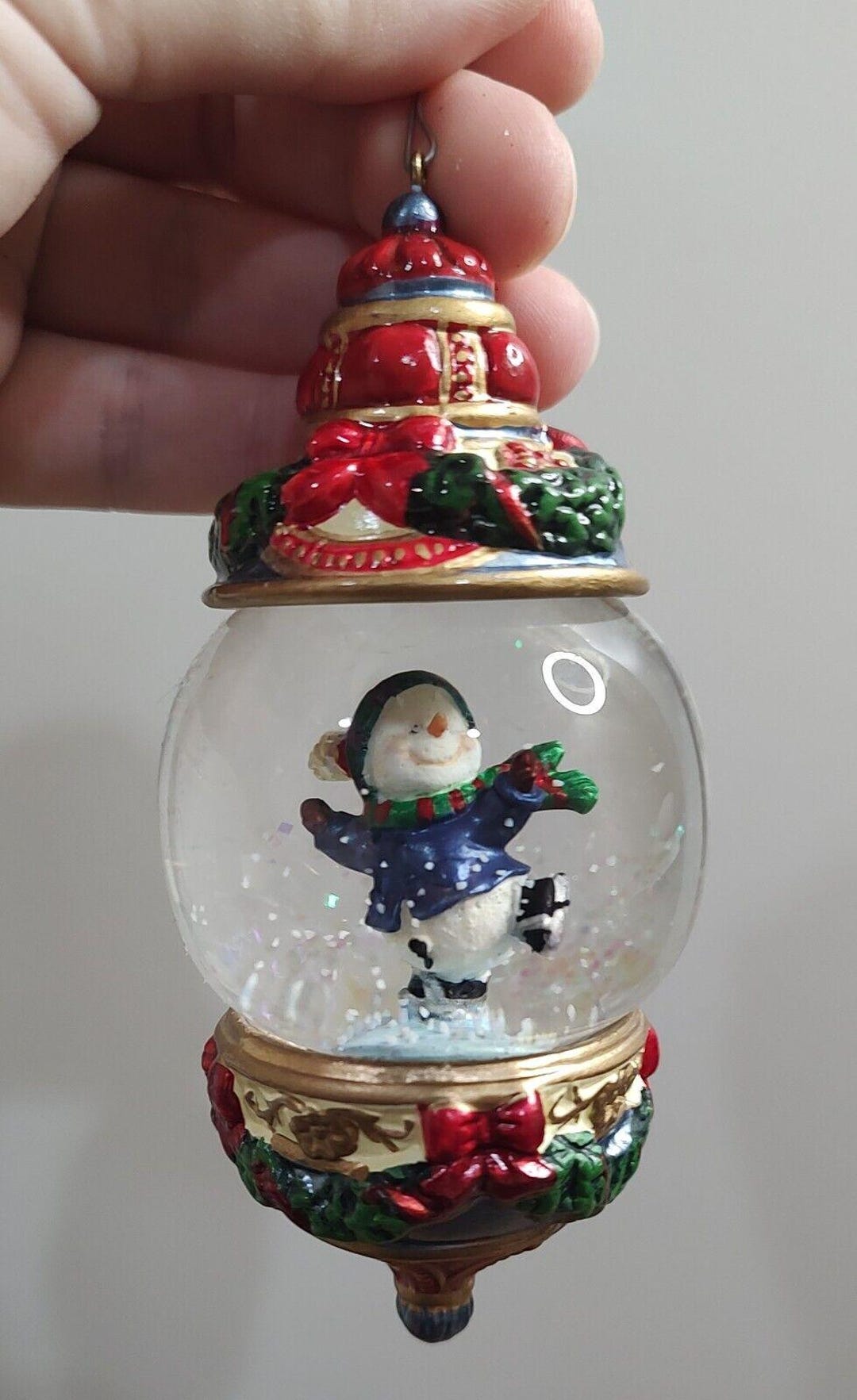 Kirkland Signature Water Globe Christmas Ornament Skating Snowman A3 - Etsy
