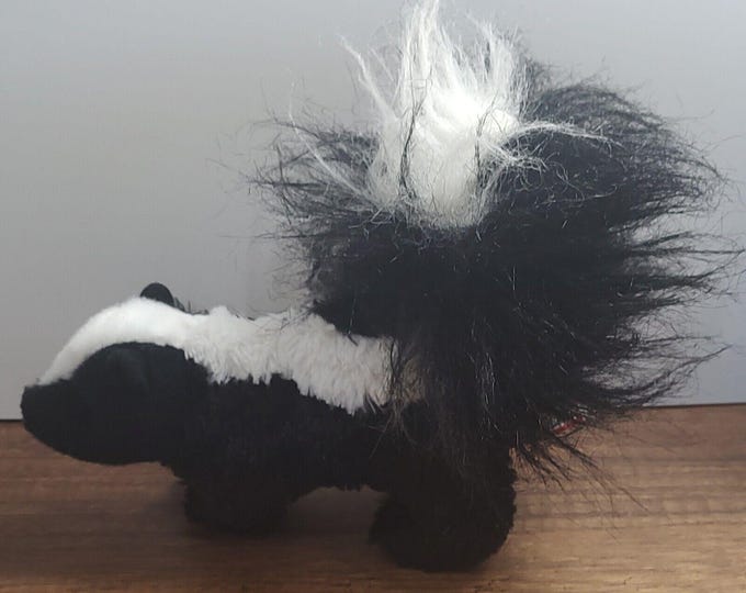 Douglas Skunk Plush Stuffed Animal Black White Woodland Realistic 9 ...