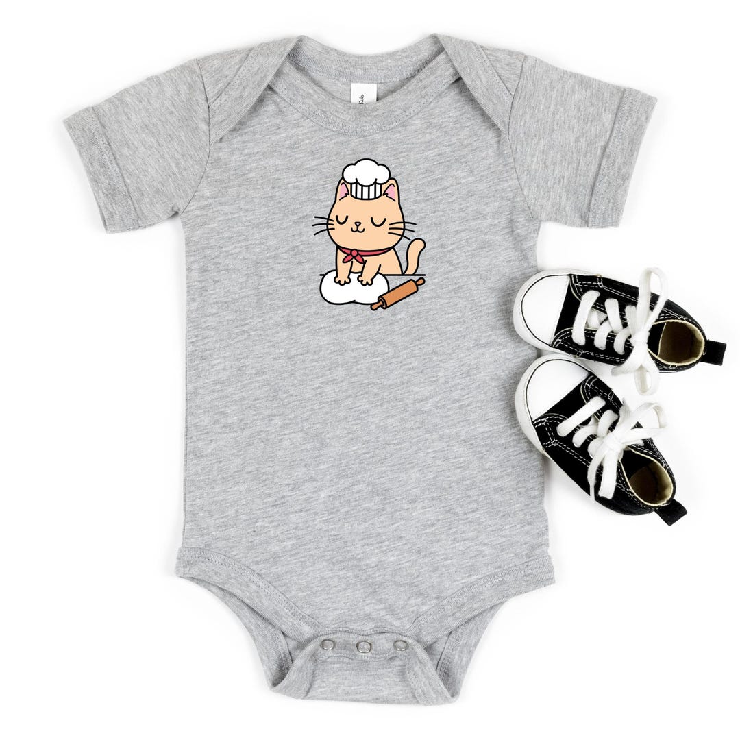 Baking Kitty Bodysuit, Cat Baby Gift, Cat Lover Baby Gift, Cat Baby ...