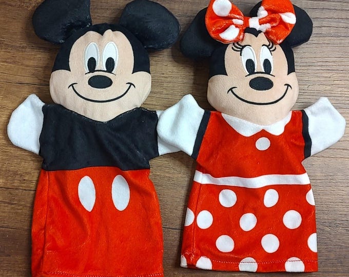 Minnie Mickey Mouse Plush Hand Puppets Melissa and Doug Disney Baby Set ...