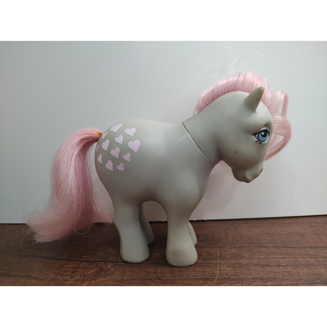 1982 Hasbro My Little Pony MLP G1 Snuzzle Grey Gray Pink Hearts A7 - Etsy