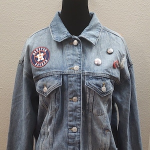 Houston Astros Custom Denim Jacket Baseball Jean Jacket MLB Original ...