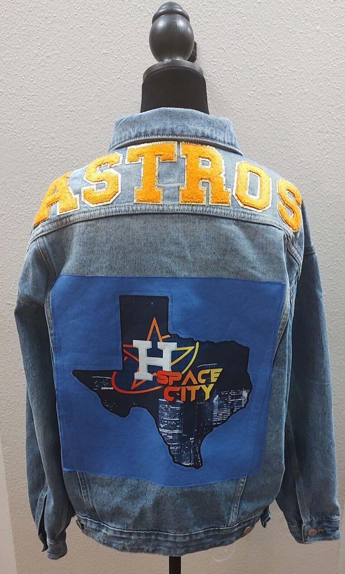 Houston Astros Custom Denim Jacket Baseball Jean Jacket MLB Original ...