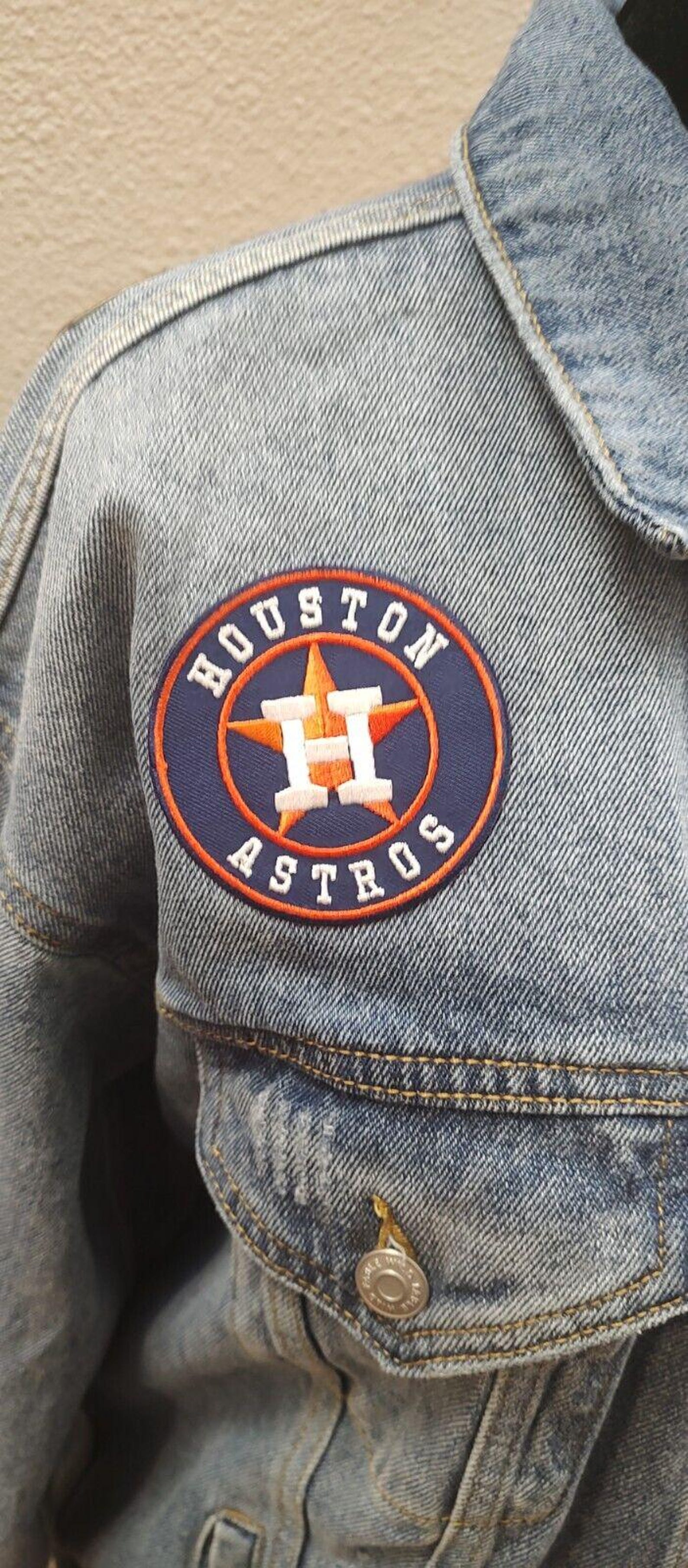 Houston Astros Custom Denim Jacket Baseball Jean Jacket MLB Original ...