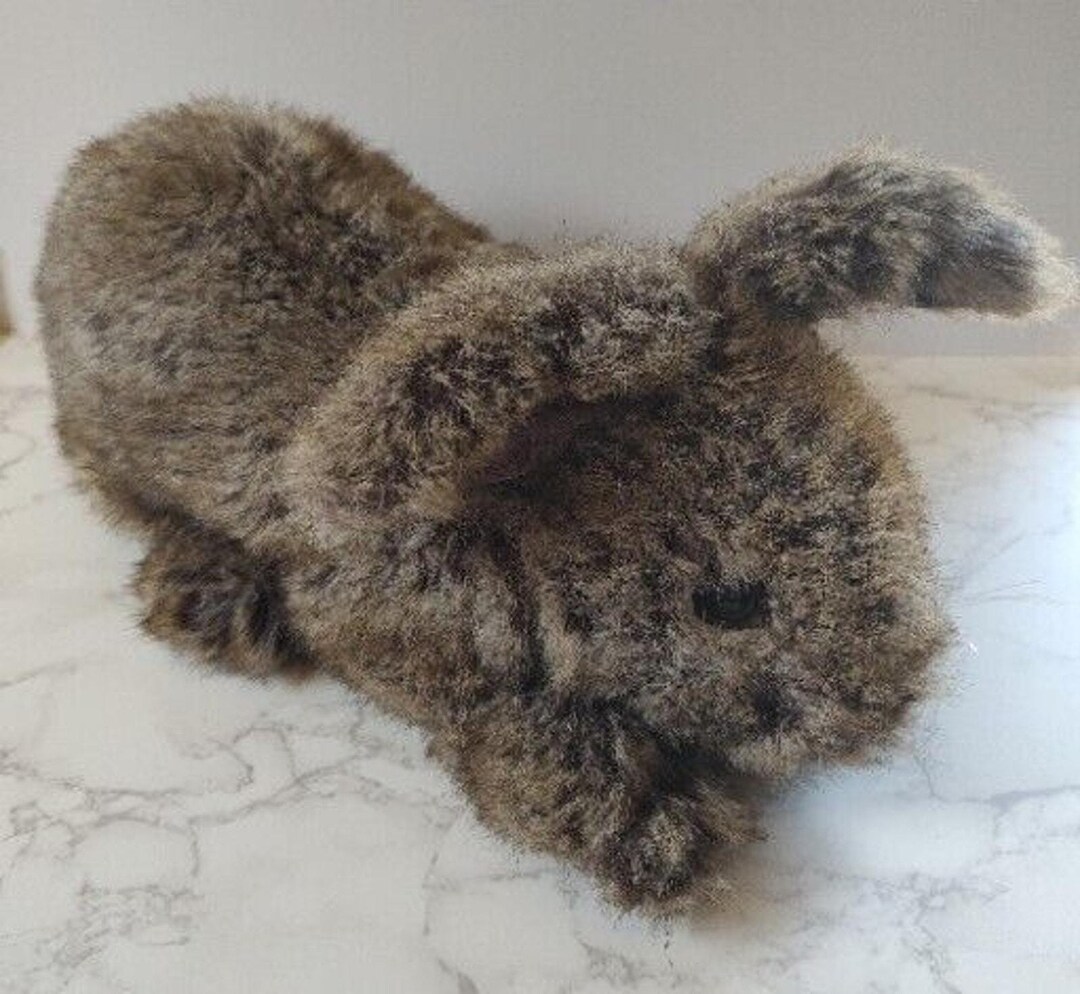 Ditz Designs Plush Bunny Rabbit Mottled Brown Fur Realistic Stuffed ...