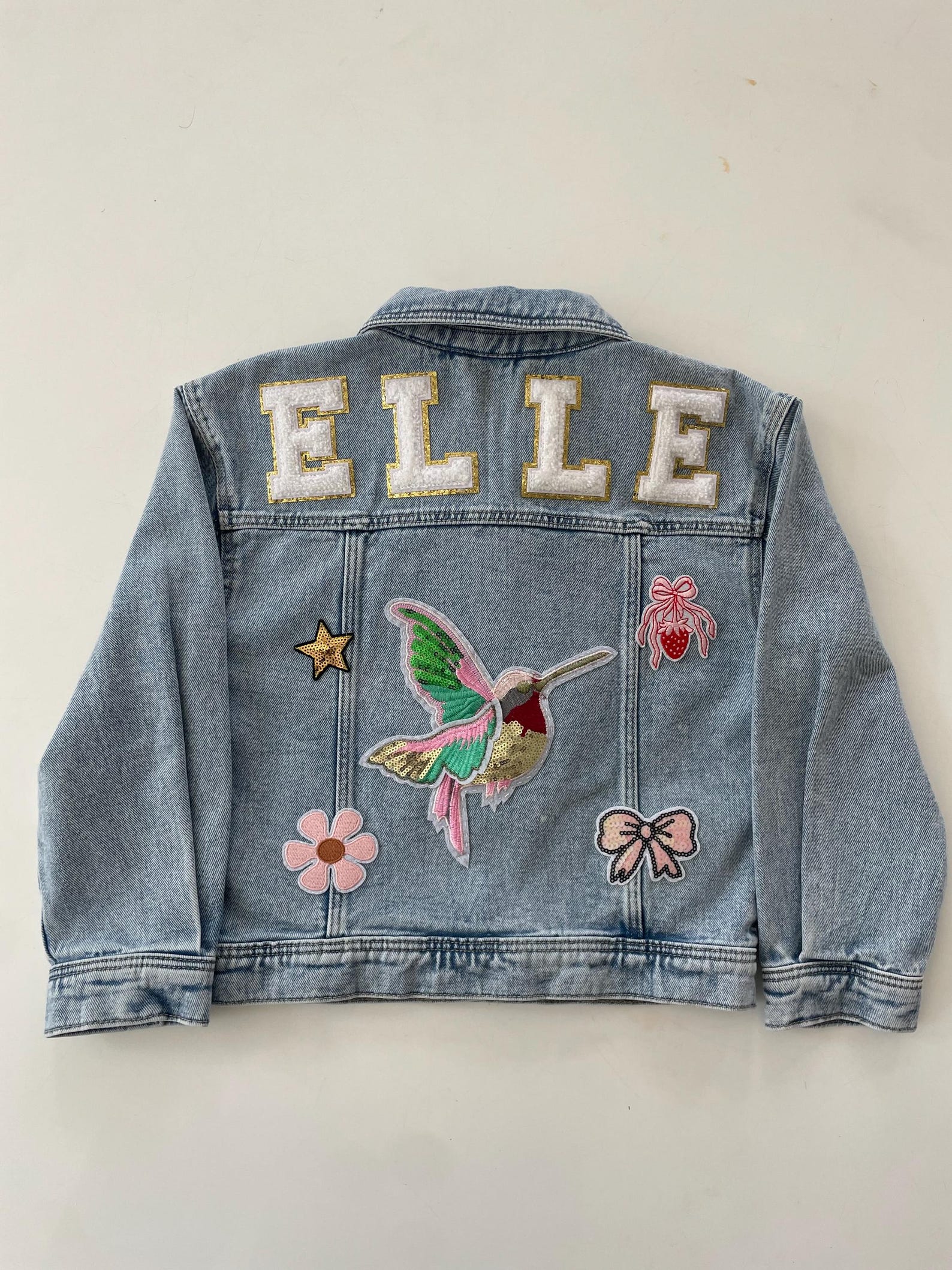 Personalised Denim Jacket - Deluxe Sequin Design - Etsy