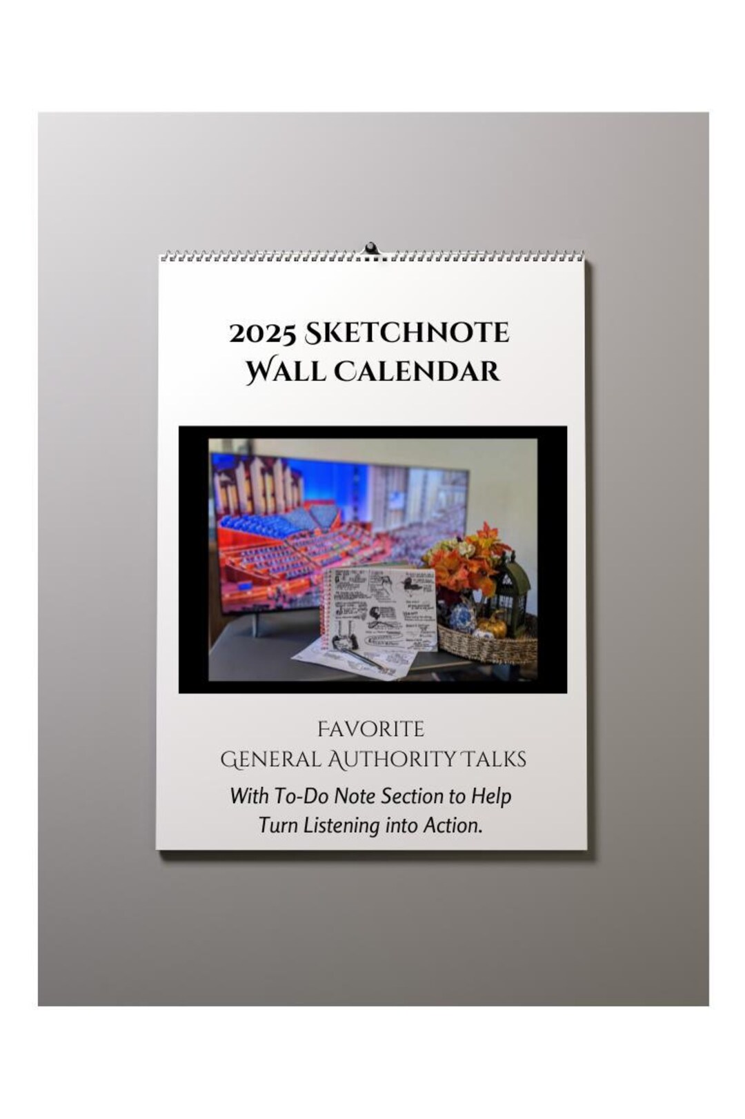 LDS Sketchnote Wall Calendar General Authority Talks Home Decor 2025 ...