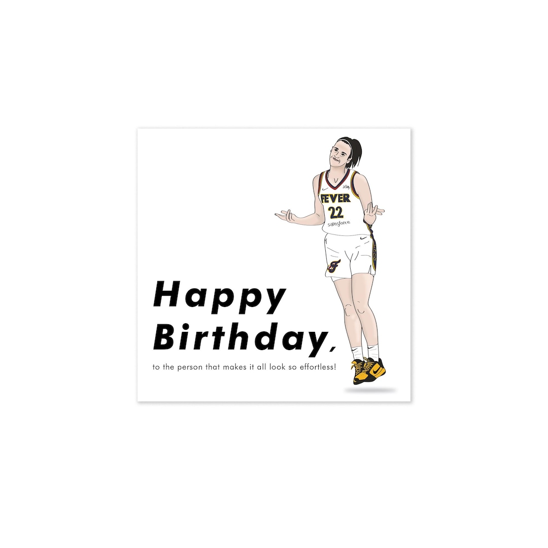 Caitlin Clark Birthday Card, Birthday Card for Girls, for Boys, for ...