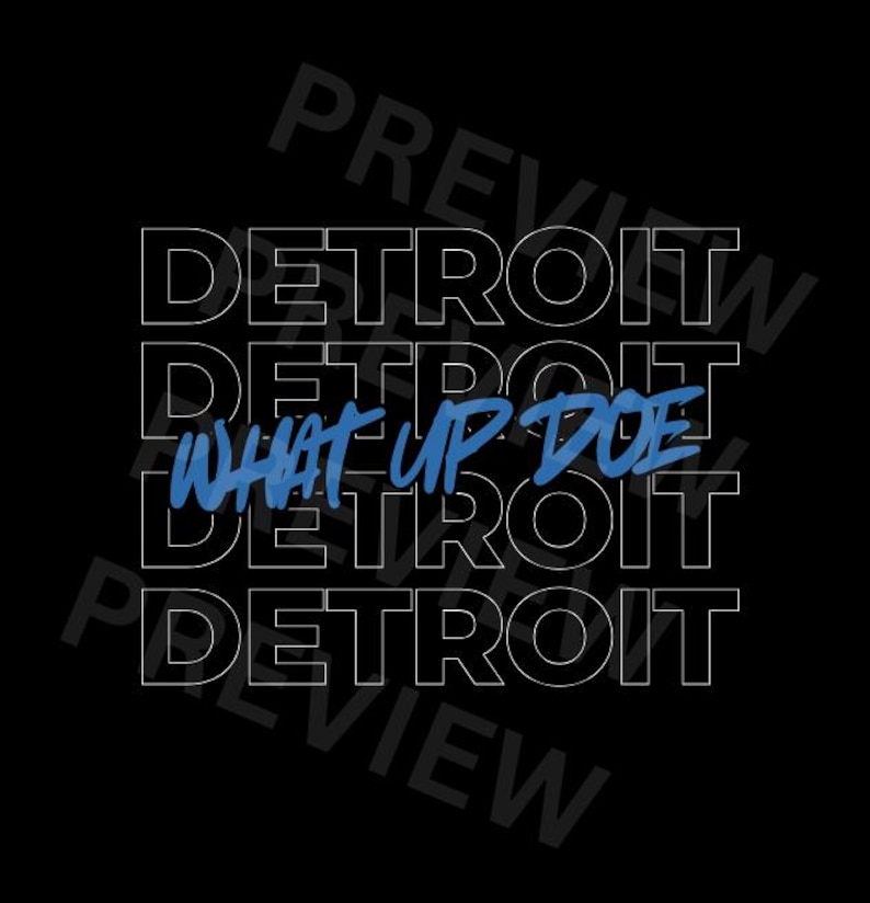 Detroit - What up Doe! (black) - Etsy