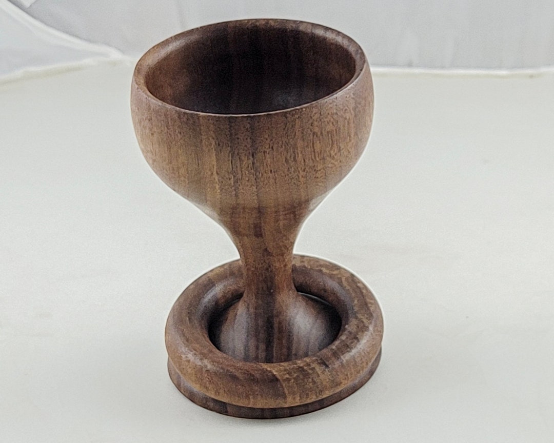 Black Walnut Wood Goblet With Captive Ring (42) - Etsy