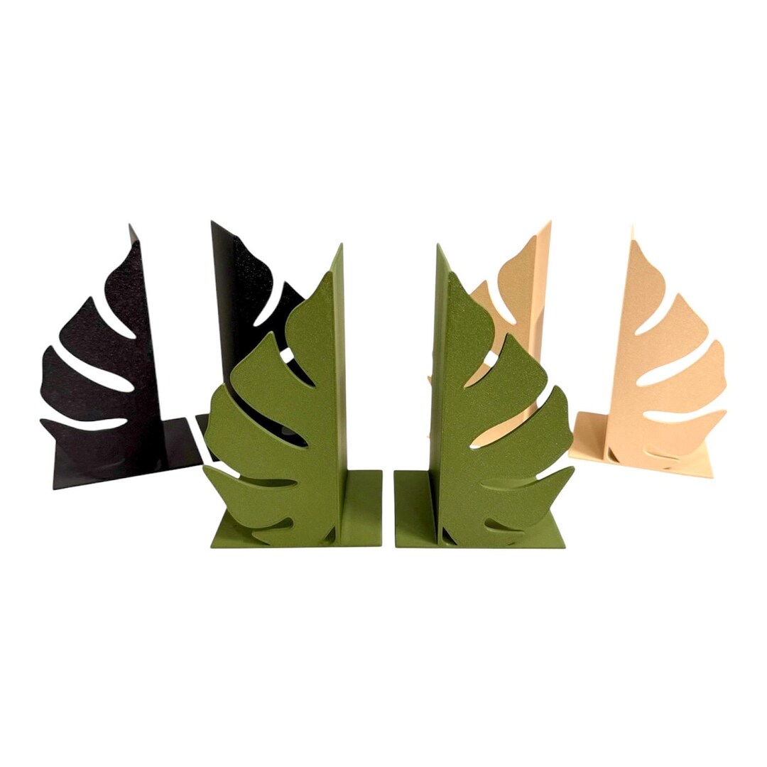 Monstera Bookends, Modern Bookends, Minimalist Bookends, Housewarming ...