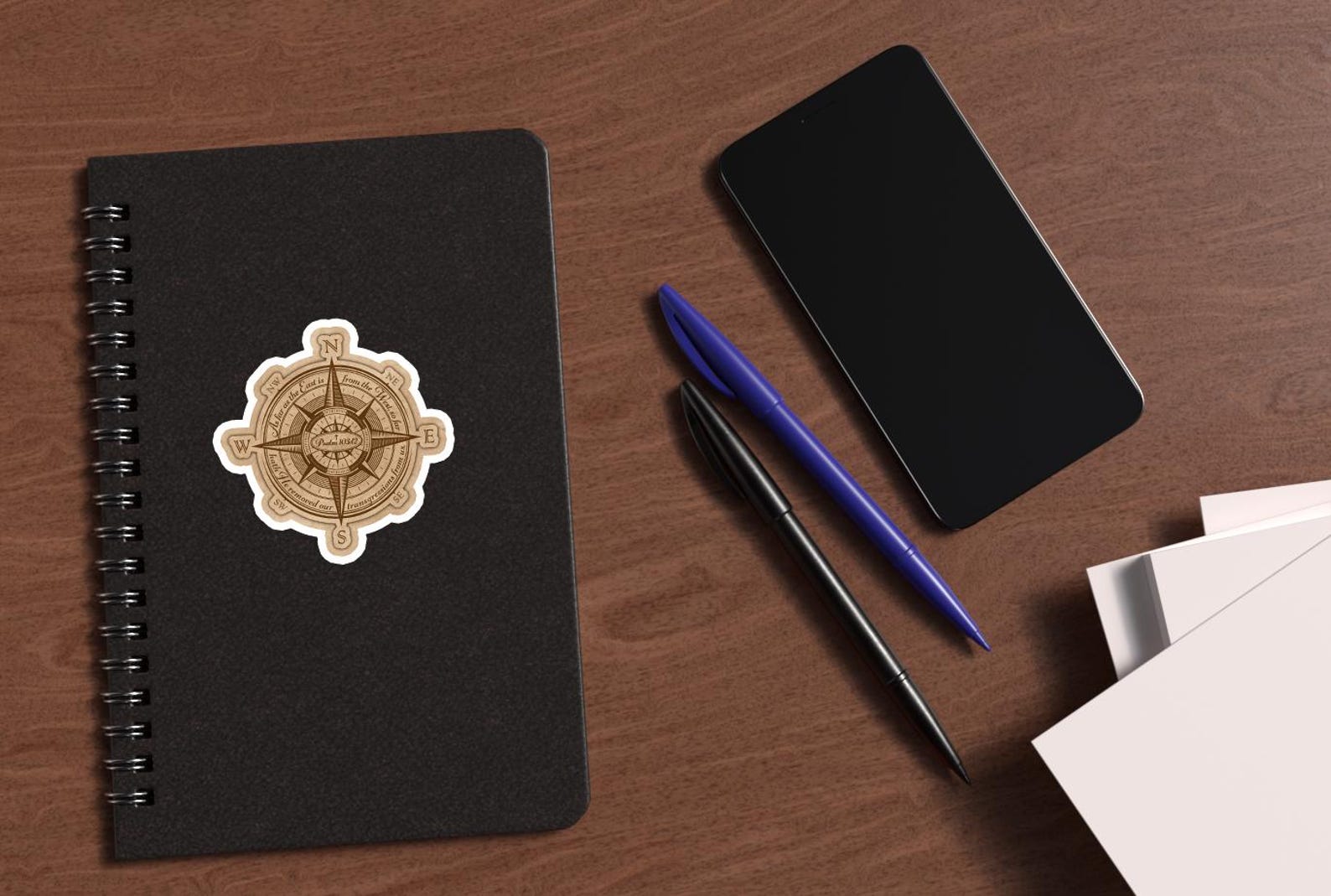 Psalm 103:12 Compass Bible Verse Sticker - Etsy