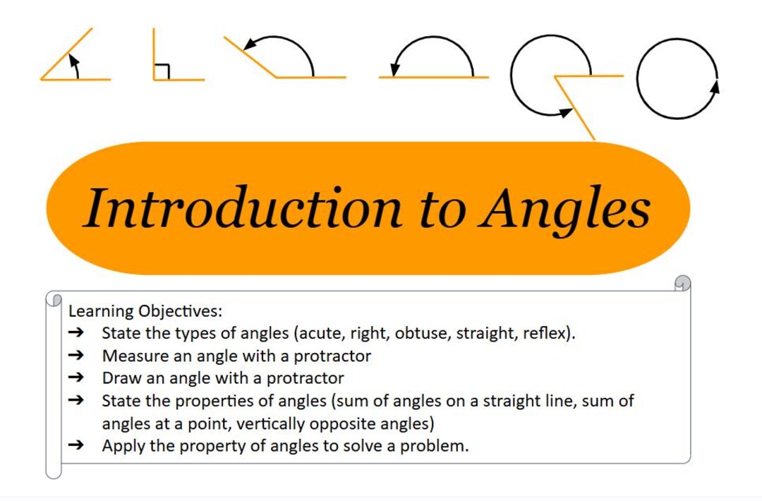 Angles: Introduction worksheet & Solutions - Etsy