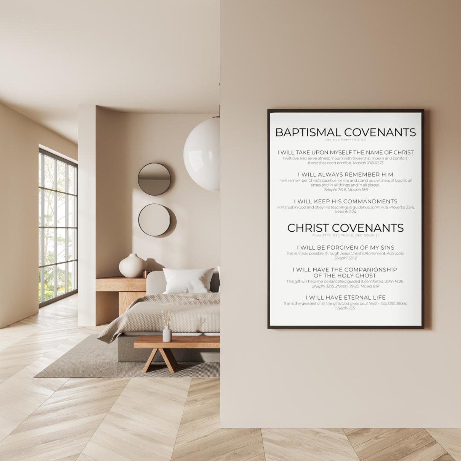 Baptism Covenants Printable Art: LDS Gift, Church Decor (digital ...