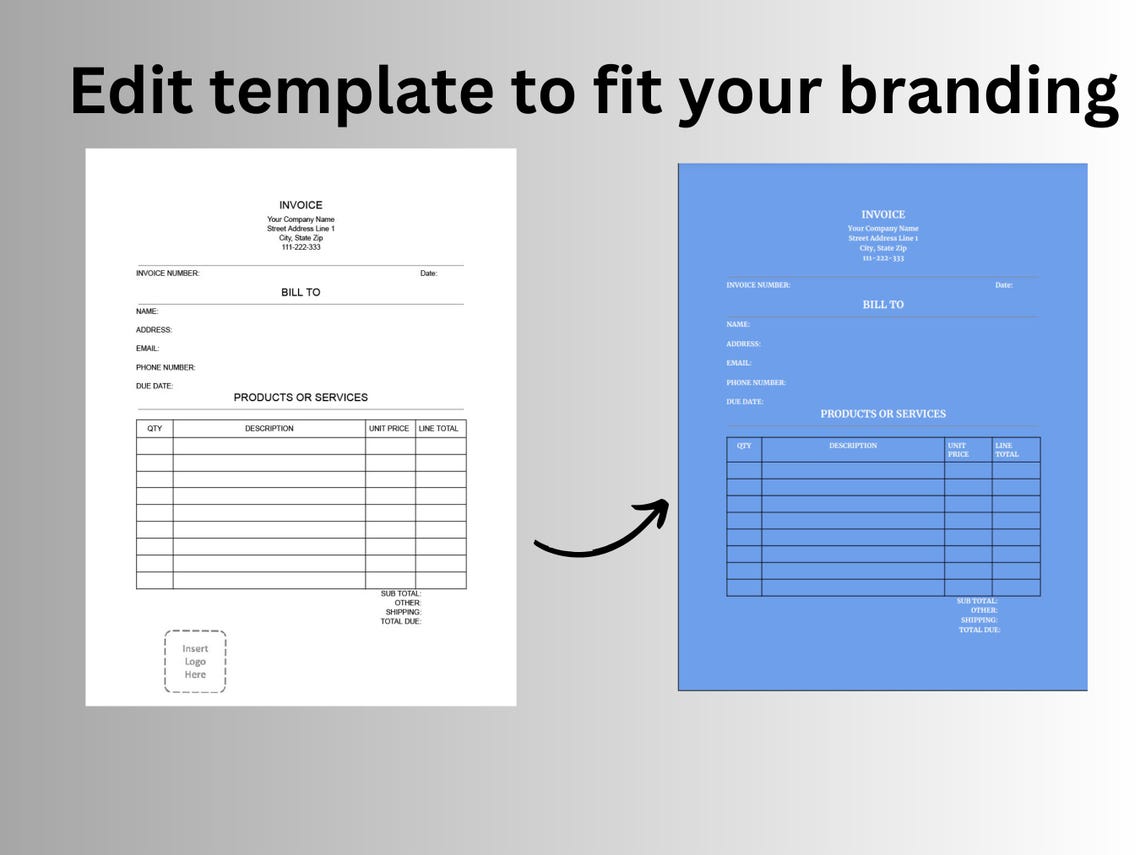 Editable Google Doc Invoice Template - Google Doc- Editable Invoice ...