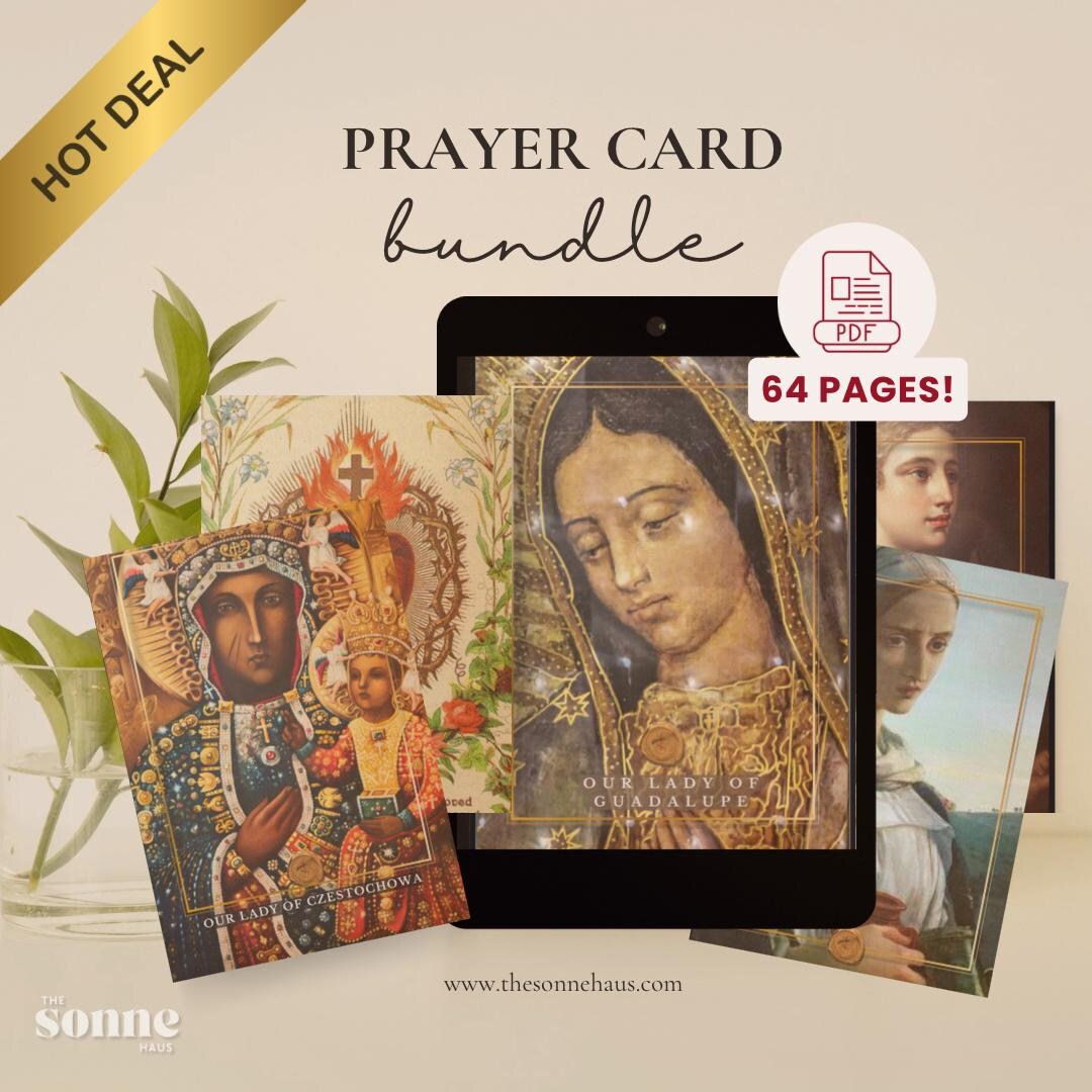 Catholic Saint Prayer Cards: Altar Decor (PDF Download) - Etsy