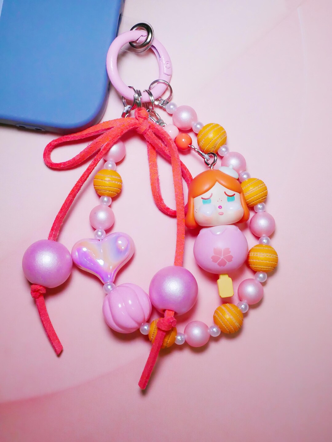 Crybaby Sakura Sweetheart Phone Charm/bag Charm/keychain/phone Strap - Etsy