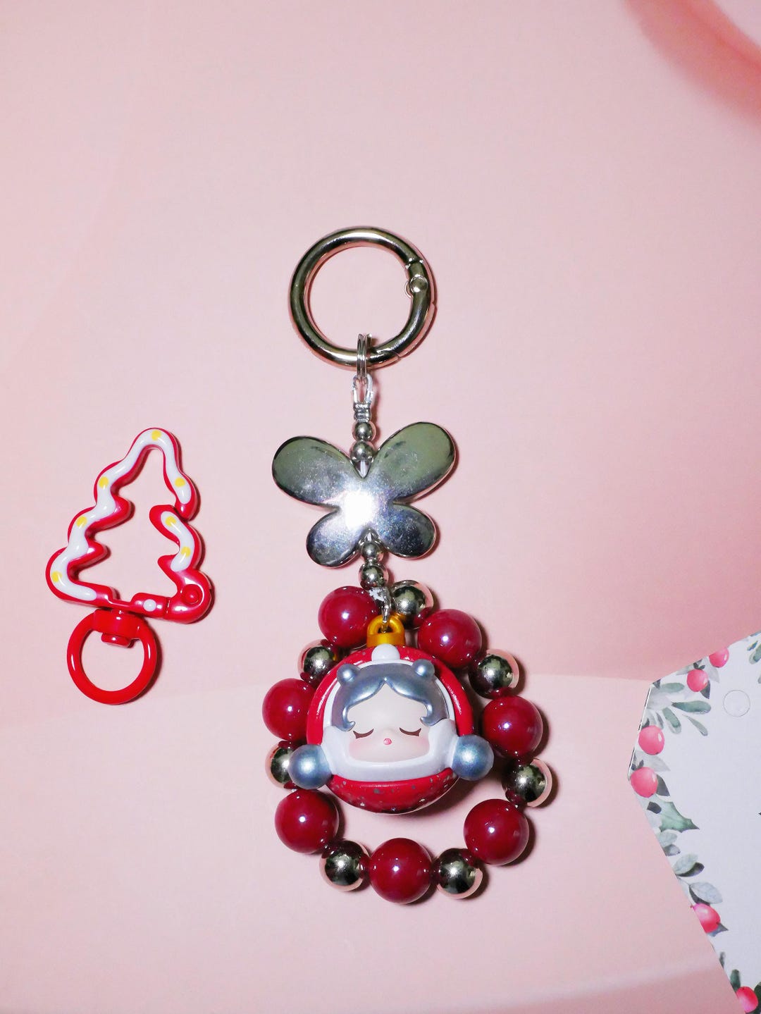 Skullpanda Wreath Bag Charm/keychain - Etsy