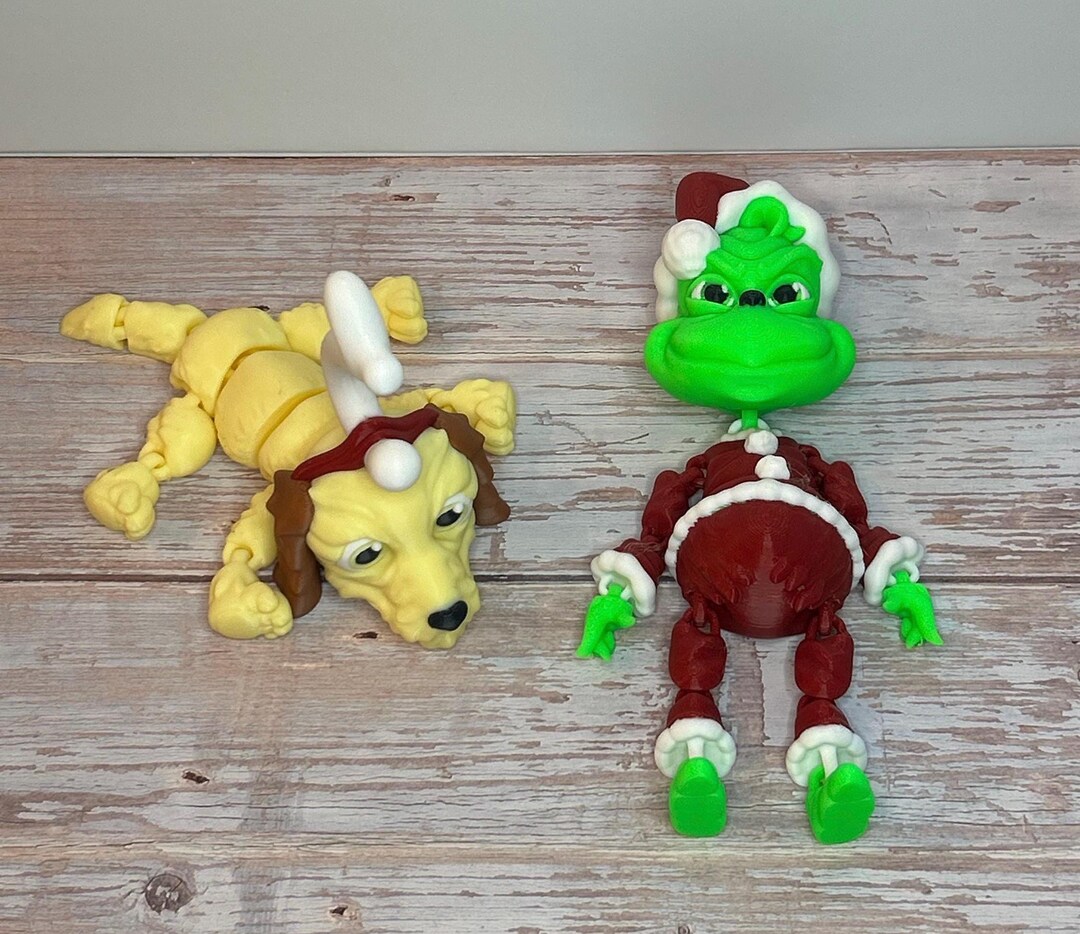 Grinch and Max Flexi Toys - Etsy UK