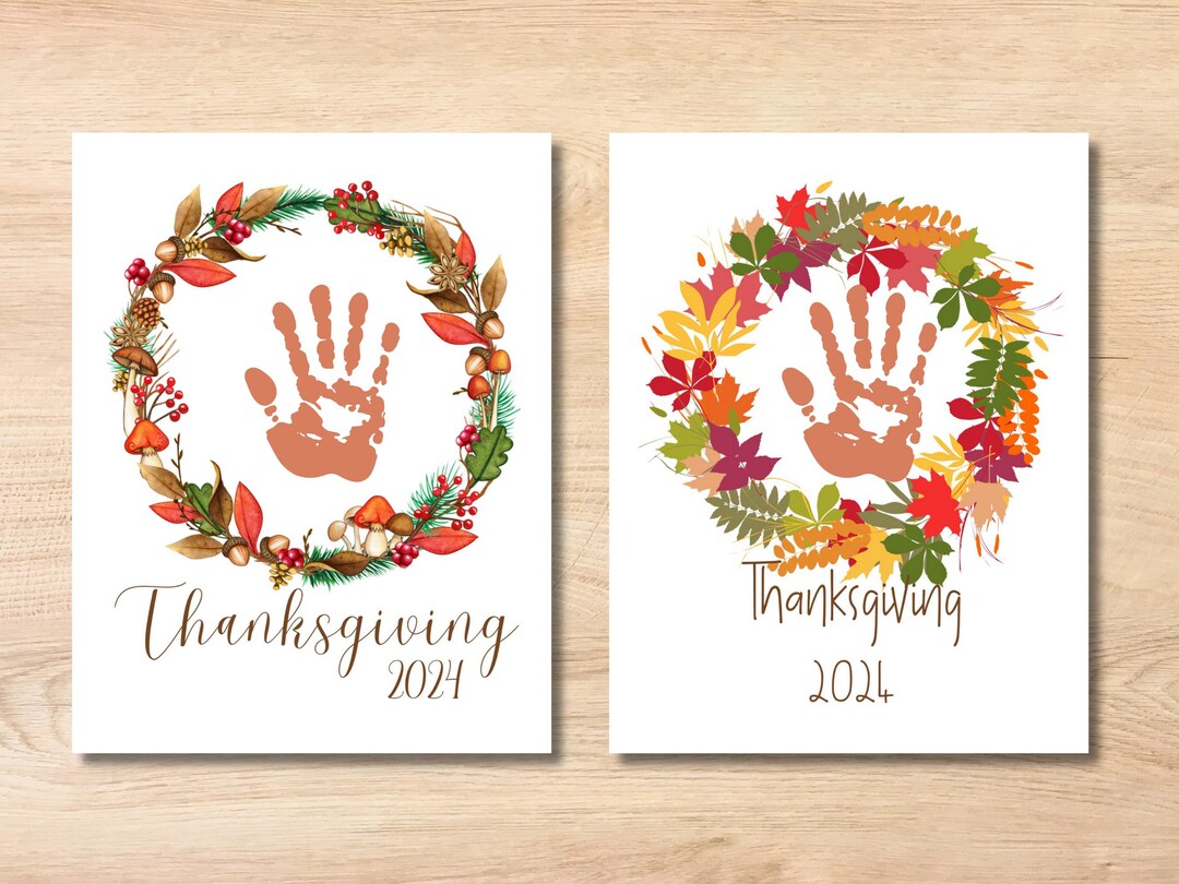 Printable Thanksgiving Handprint Craft, Fall Activities for Daycare ...