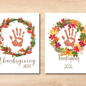 Printable Thanksgiving Handprint Craft, Fall Activities for Daycare ...
