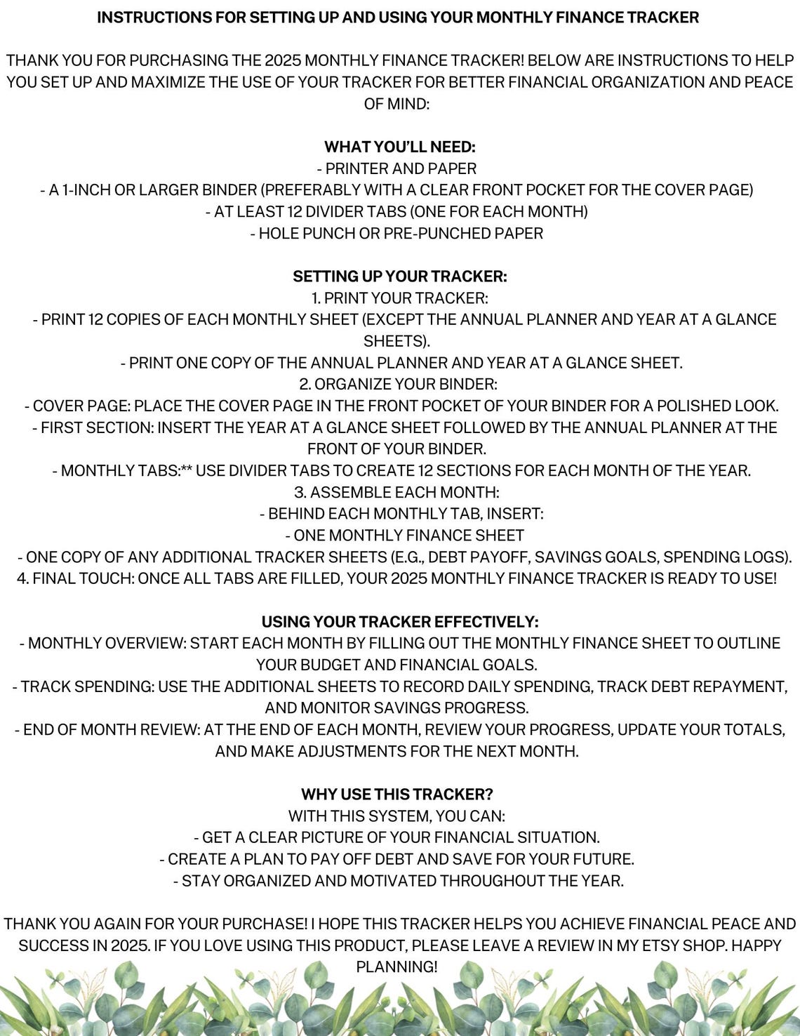 2025 Ultimate Monthly Finance Tracker | Budget Planner to Save Money ...