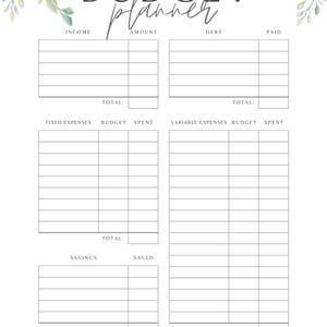 2025 Ultimate Monthly Finance Tracker | Budget Planner to Save Money ...