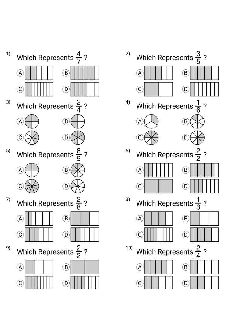 Comprehensive Fractions Workbook: 100 Math Exercises for Students ...
