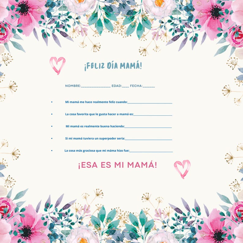 Mother's Day Quiz: All About My Mom PDF - Instant Download - Printable ...