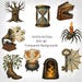 Macabre Halloween Clipart Bundle, PNG Files, Vintage Spooky Oddities ...
