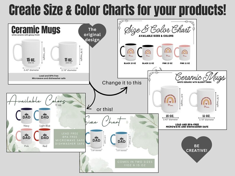 Mug Size Chart for POD Sellers – Mug Color Guide for Accent ...